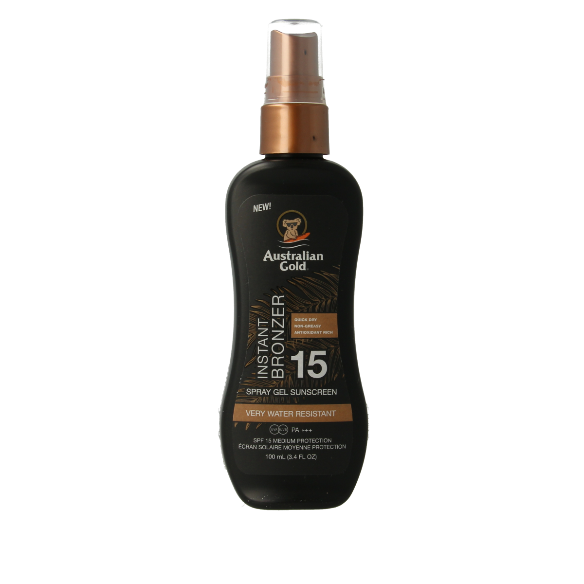 Spray gel met bronzer SPF15